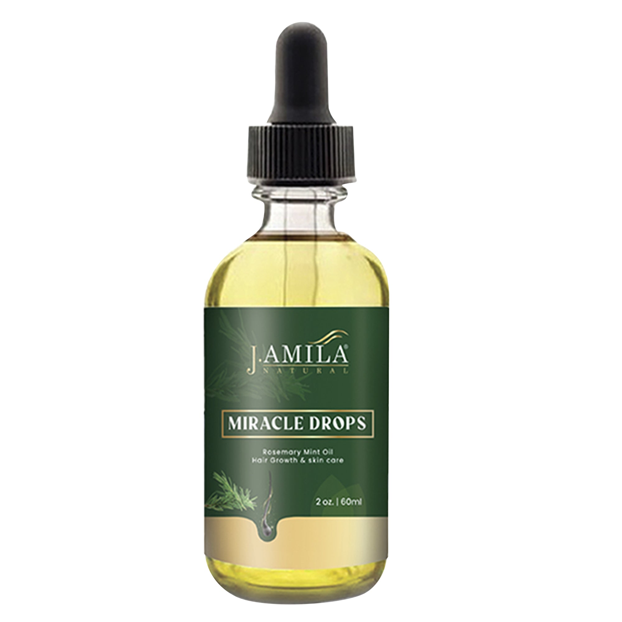 J. AMILA Natural Miracle Drops Rosemary Mint Oil Hair (2oz) – UB BRANDS
