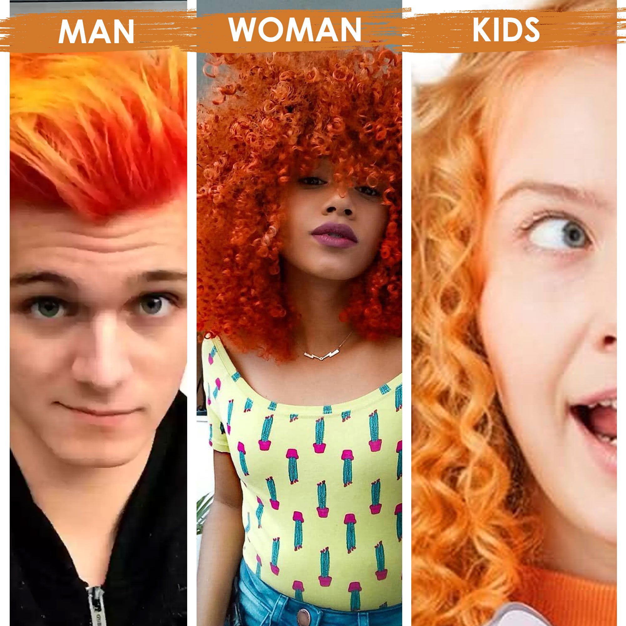 Odeon Orange Hair Color Wax Temporary Hair Dye for Women Men 4.23o UB BRANDS