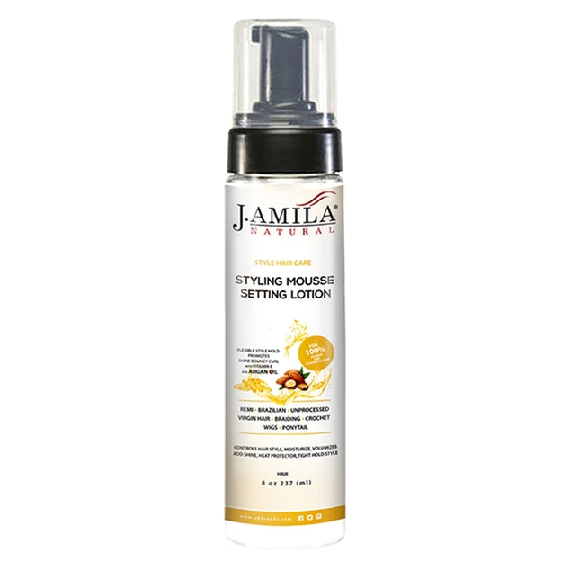 J. AMILA NATURAL Hair Care Styling Mousse Setting Lotion with Vitamin ...